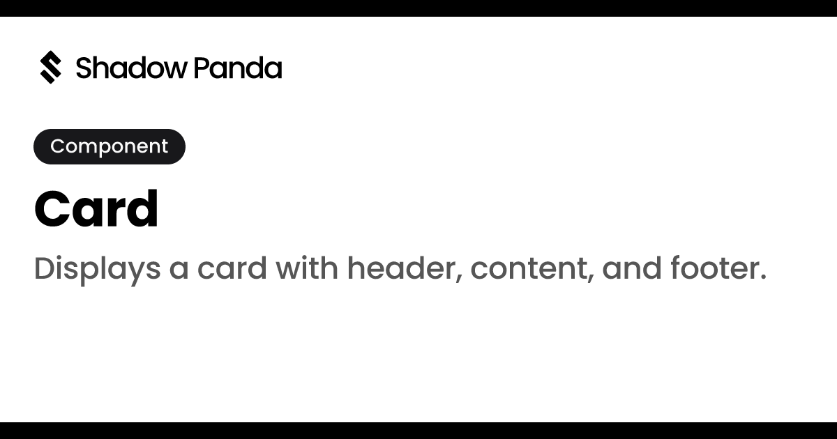 Card | Shadow Panda
