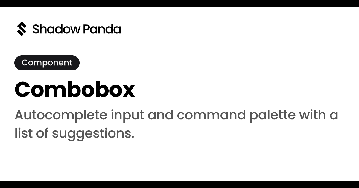 Combobox | Shadow Panda