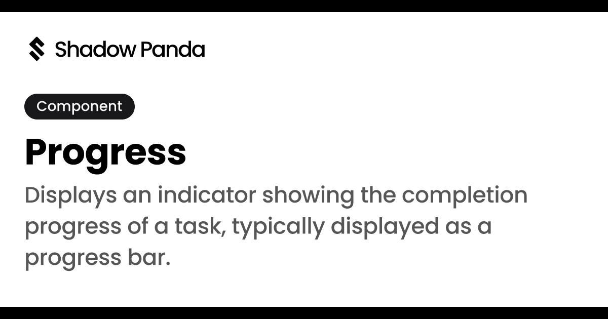 Progress | Shadow Panda