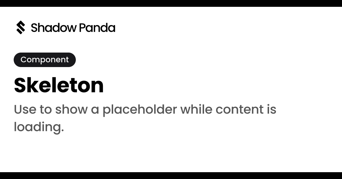 Skeleton | Shadow Panda